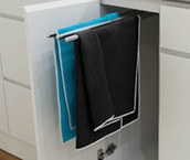 Giamo Pull Out Tea Towel Rail – 2 Rails - 410mm – Aluminium | Fit NZ