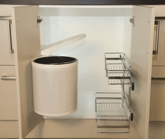 Tanova Swing Out Door Mounted Pull Out Kitchen Bin - 12L Plastic | Fit NZ