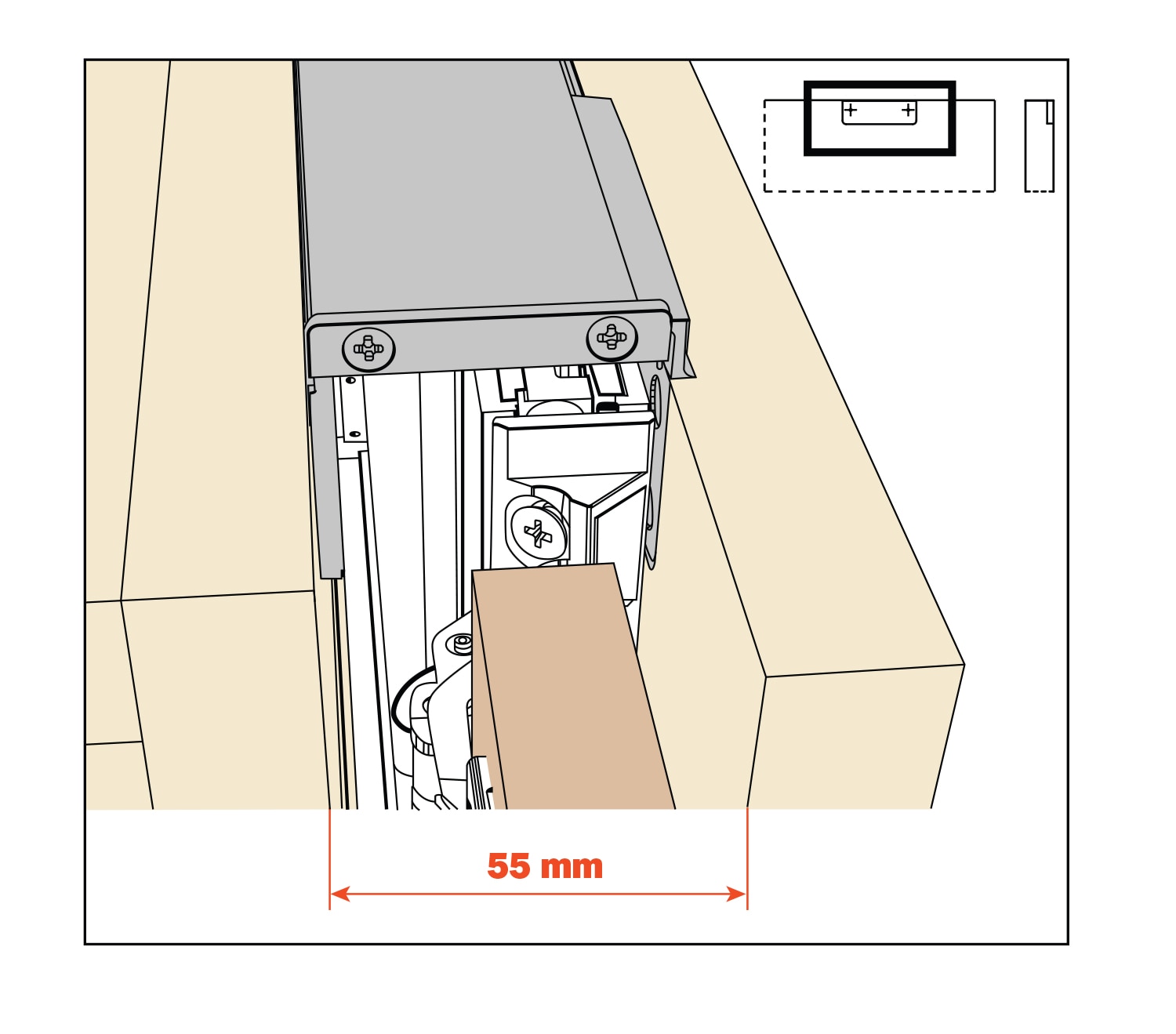 Exedra 1 Single Pocket Door