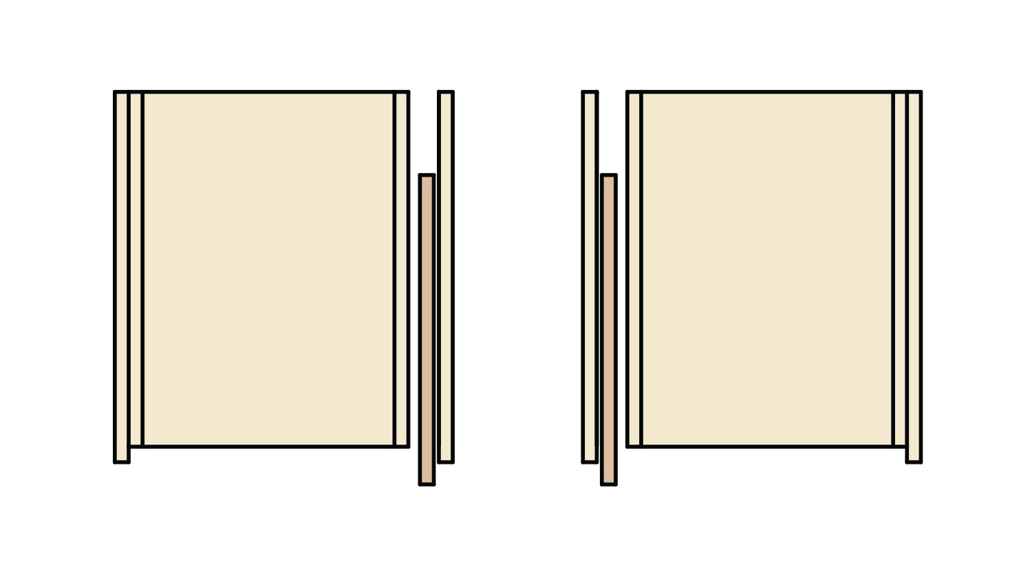 Exedra 1 Single Pocket Door